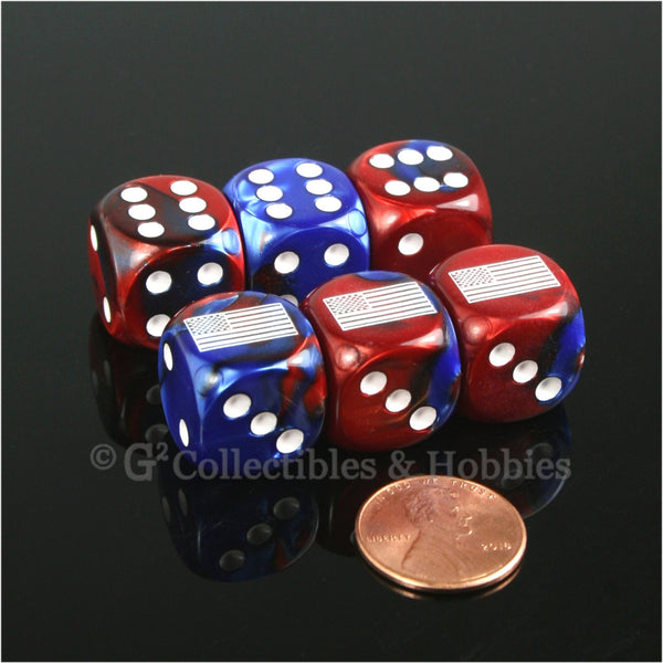 US American Flag Dice - Set of 6 – G2 Collectibles & Hobbies